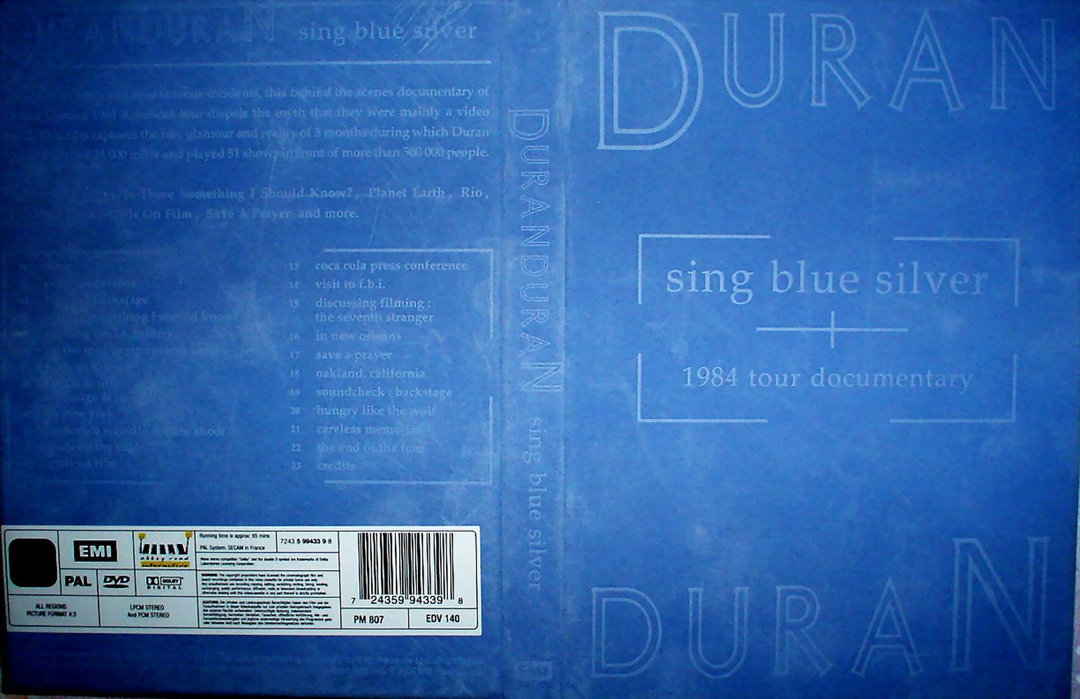 Duran Duran Sing Blue Silver : Front | DVD Covers | Cover Century ...